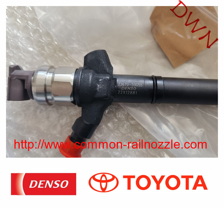23670-59055 Common Rail Fuel Injector Assy Diesel DENSO For TOYOTA Land ...